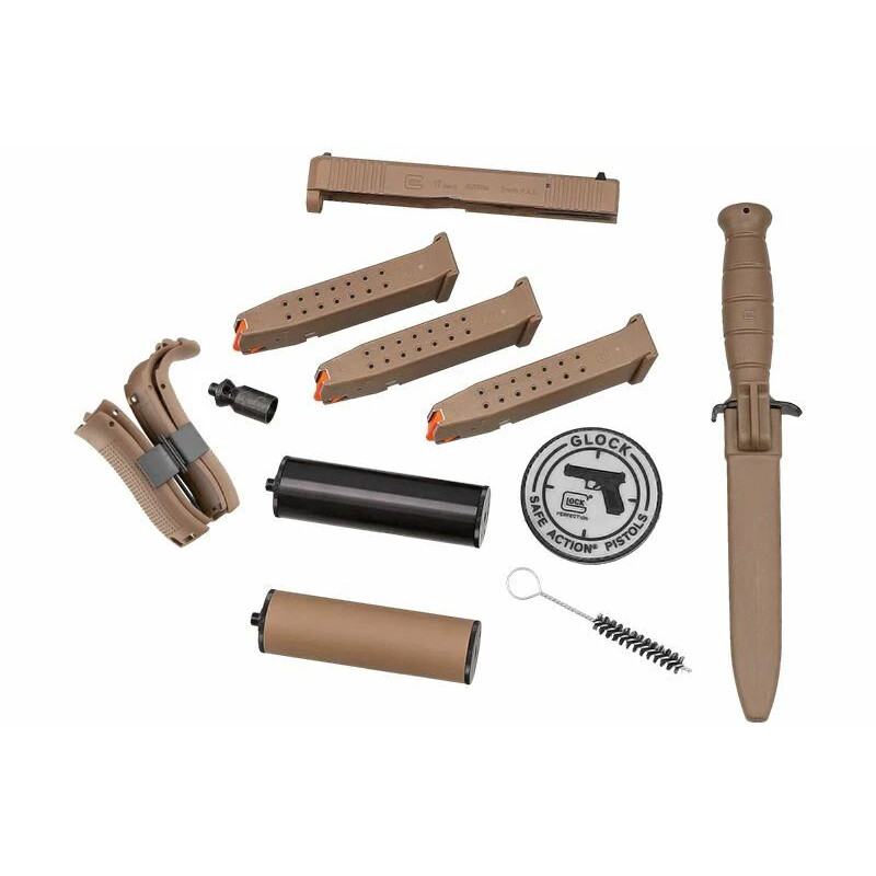 Pistolet à blanc Glock 17 GEN5 SV 9mm PAK Double Set Coyote EDITION ...